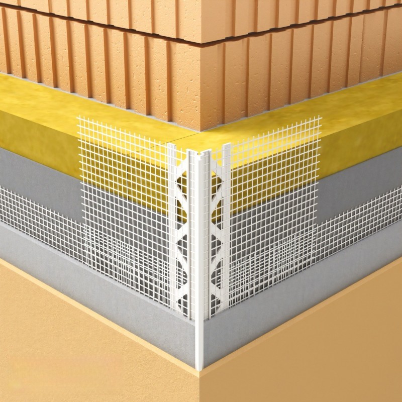 Perfil PVC com Rede Aresta 1mm