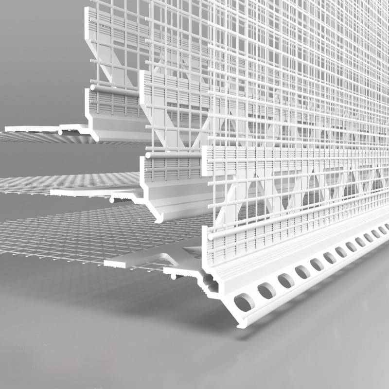 Perfil PVC com Rede Aresta 1mm